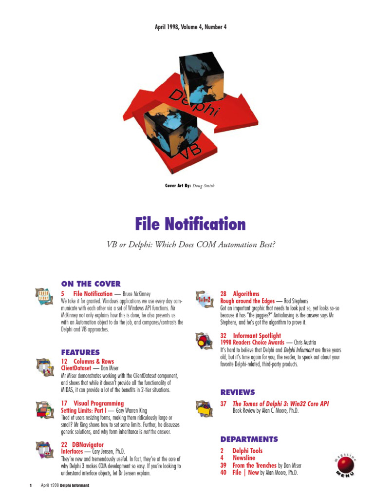 File Notification: VB or Delphi: Which Does COM Automation Best? | PDF | Component Object Model ...