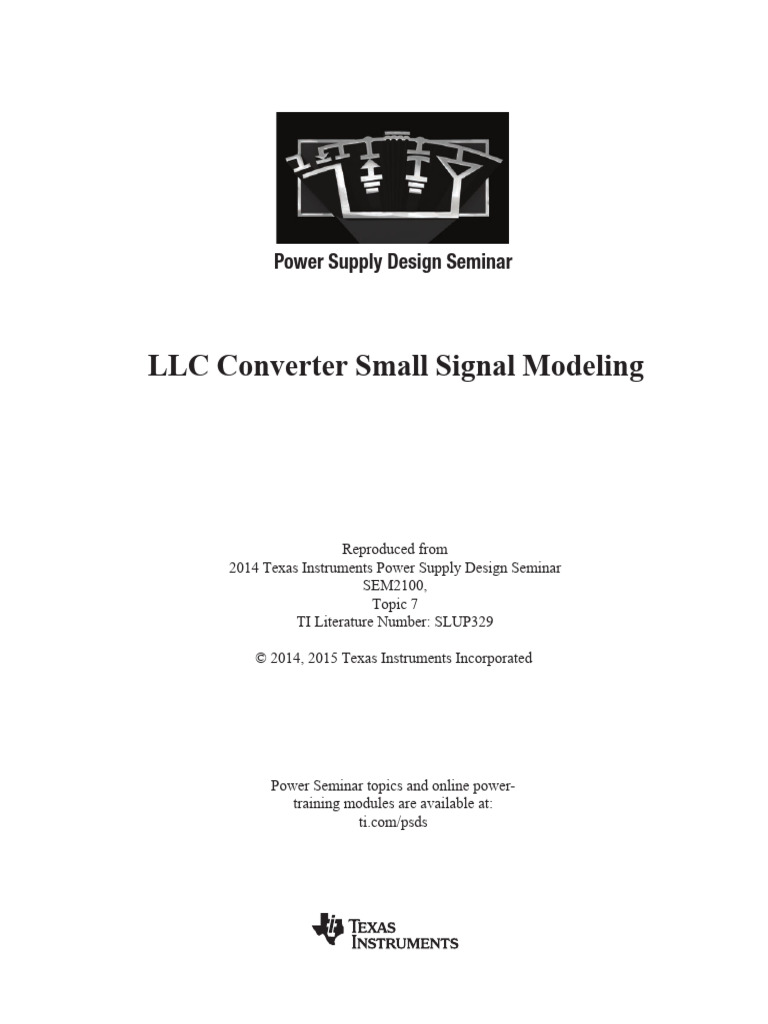 LLC Converter Small Signal Modeling | PDF