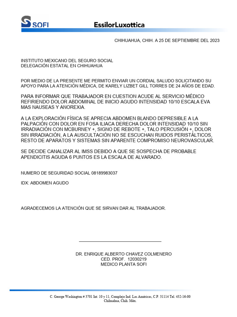 Envio Al Imss Formato | PDF