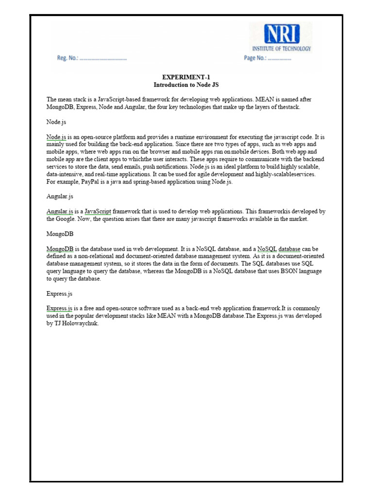 MST Lab Manual | PDF | Java Script | Relational Database