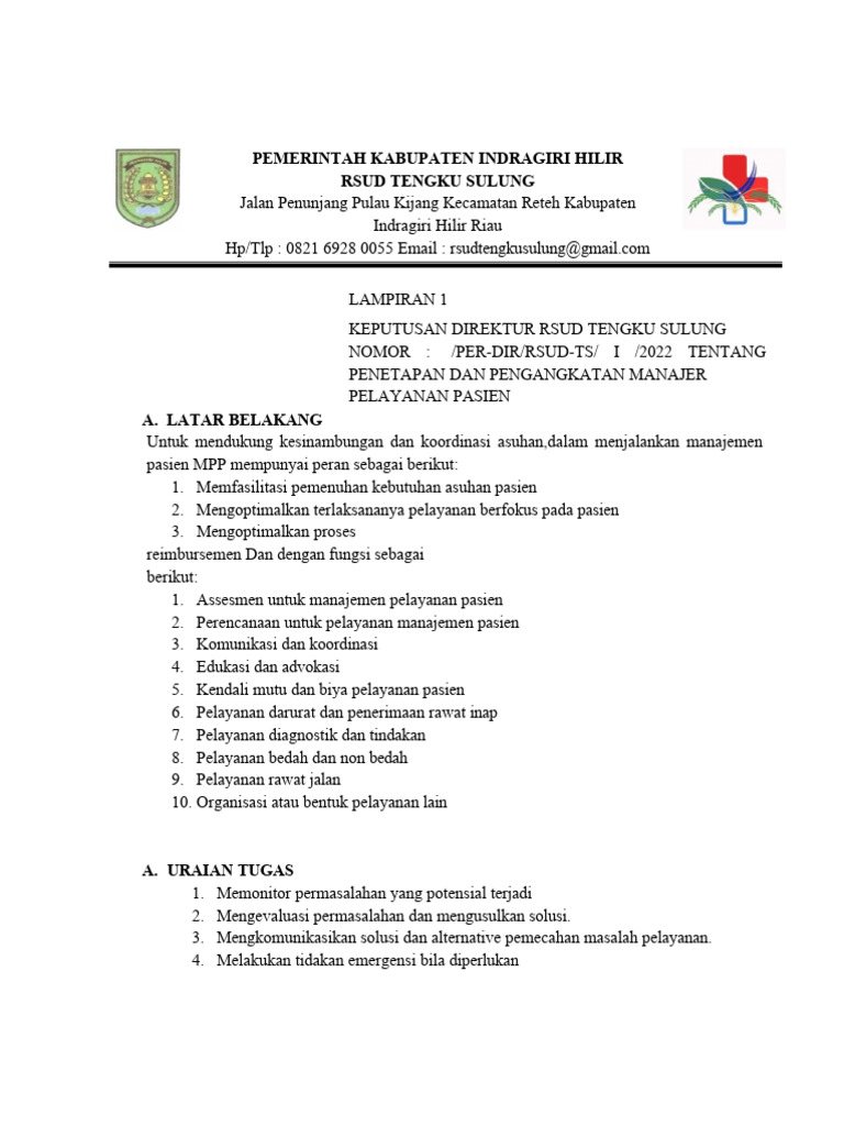 Uraian Tugas MPP | PDF