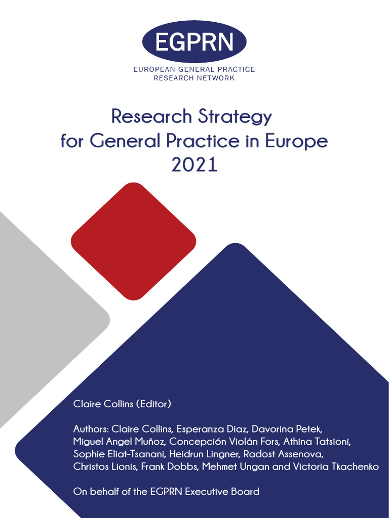 EGPRN Research Strategy For General Practice in Europe 2021 | PDF