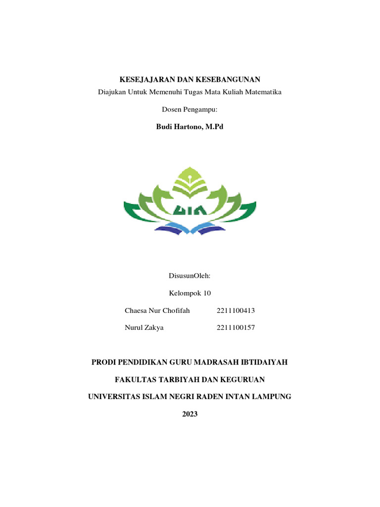 Kesejajaran Dan Kesebangunan Kel.10 | PDF | Metode & Bahan Ajar