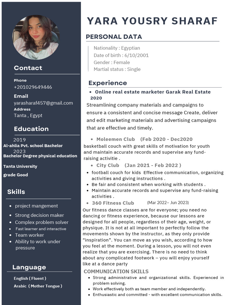 YARA CV PDF | PDF | Behavior Modification | Learning