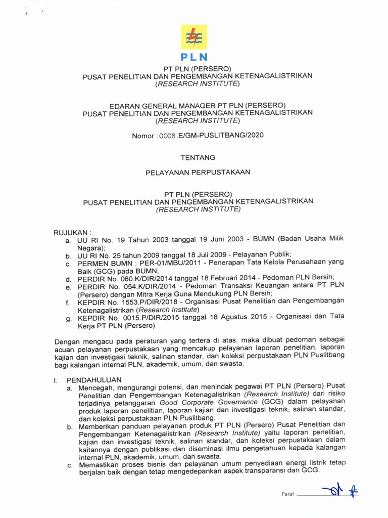 Tarif 008.e GM - Puslitbang 2020 - 000135 | PDF