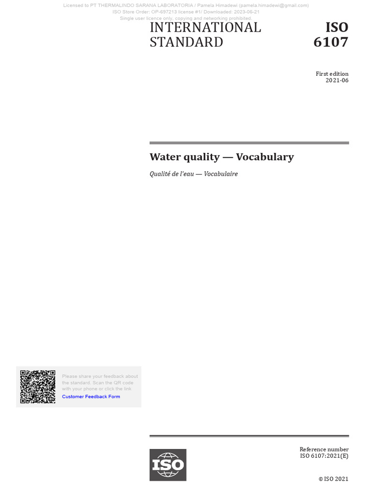 ISO 6107 2021 (En) | PDF | Chemistry | Physical Sciences