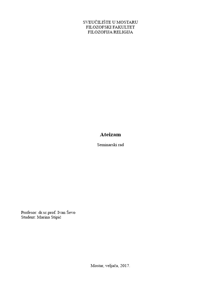 Ateizam | PDF