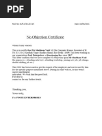 NOC Certificate Format Template | PDF