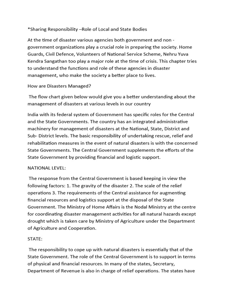 Sharing Responsibility | PDF | Emergency Management | Safety