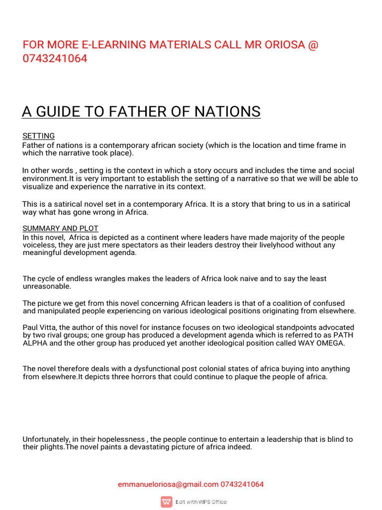 Fathers of Nation Guide | PDF | Africa