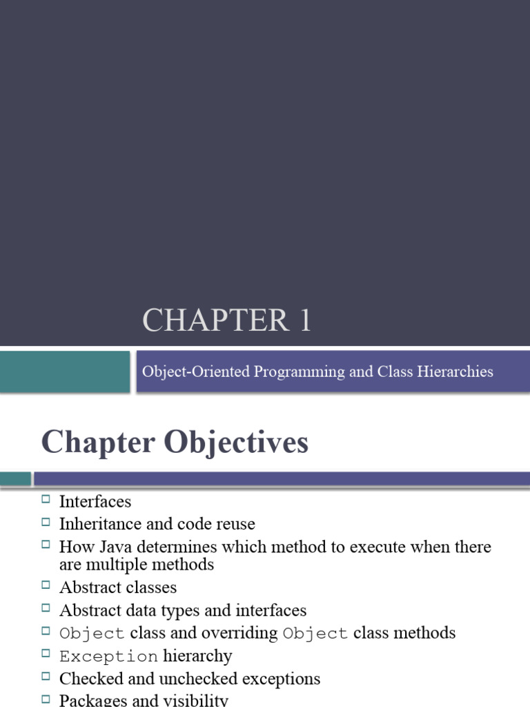 CH 01 | PDF | Class (Computer Programming) | Method (Computer Programming)