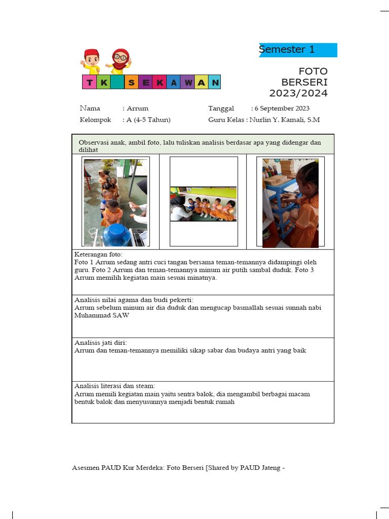Foto Berseri Paud | PDF