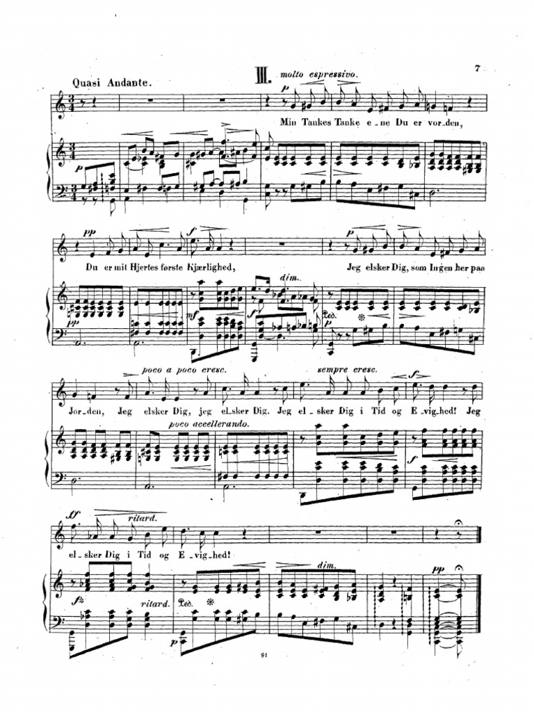 Jeg Elsker Dig - Edvard GRIEG Hjertets Melodier (Andersen) | PDF Jeg Elsker Dig - Edvard GRIEG Hjertets Melodier (Andersen) | PDF