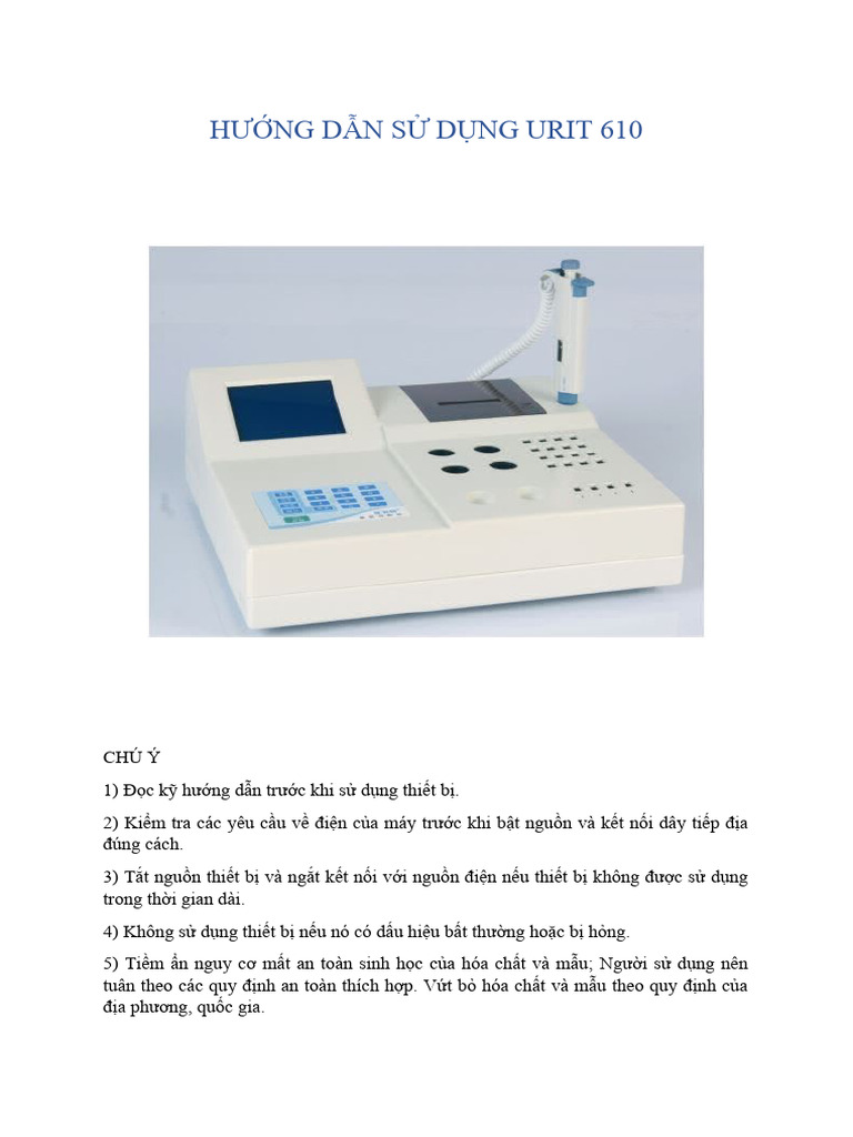 HDSD URIT 610 bản đầy đủ | PDF