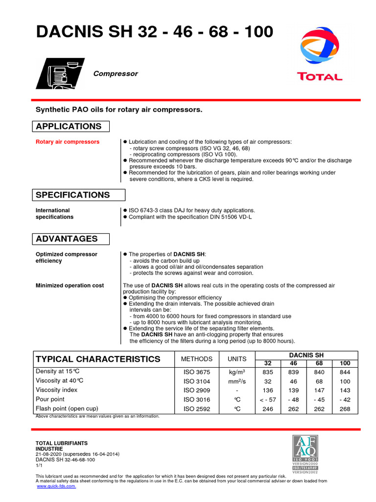 Dacnis SH | Download Free PDF | Lubricant | Physical Quantities