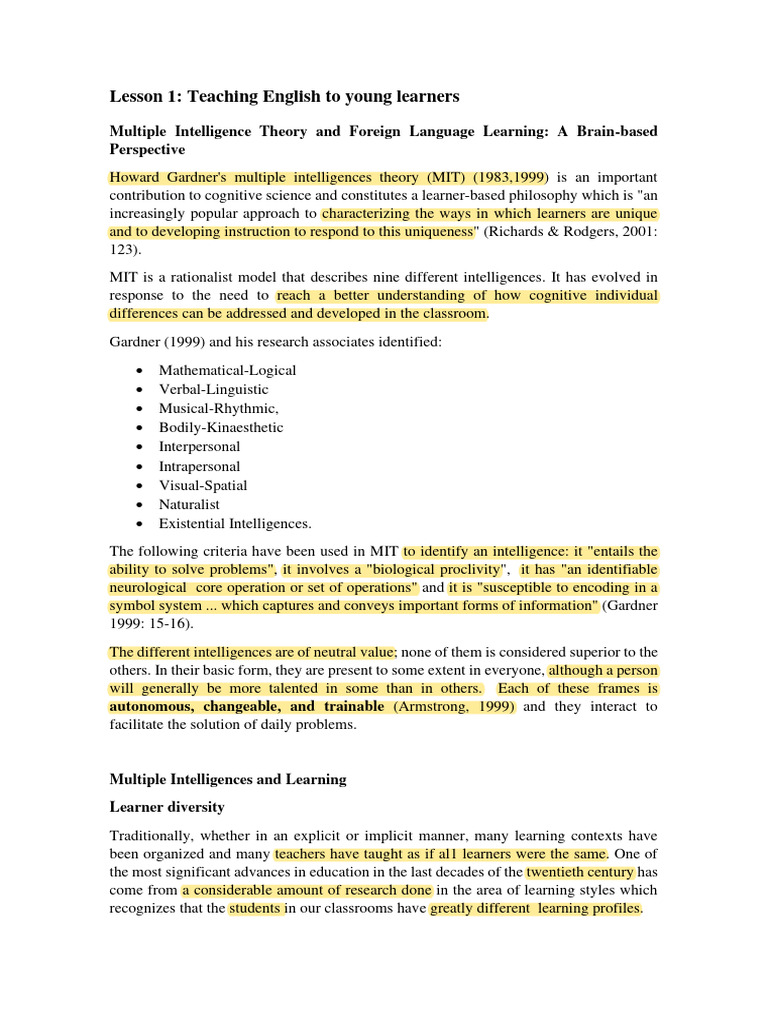 Lesson 1 | Download Free PDF | Learning | Linguistics