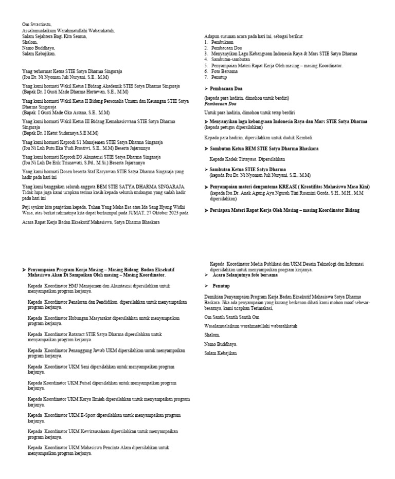 Teks MC Raker 2023 | PDF