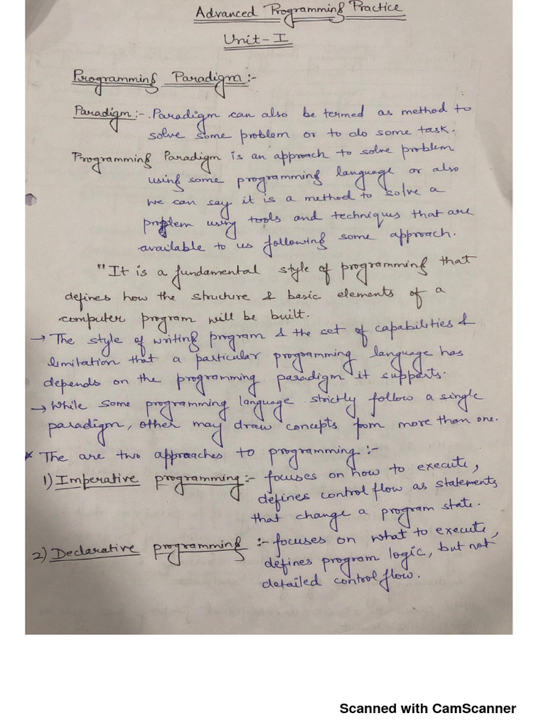 Unit 1 Handwritten | PDF