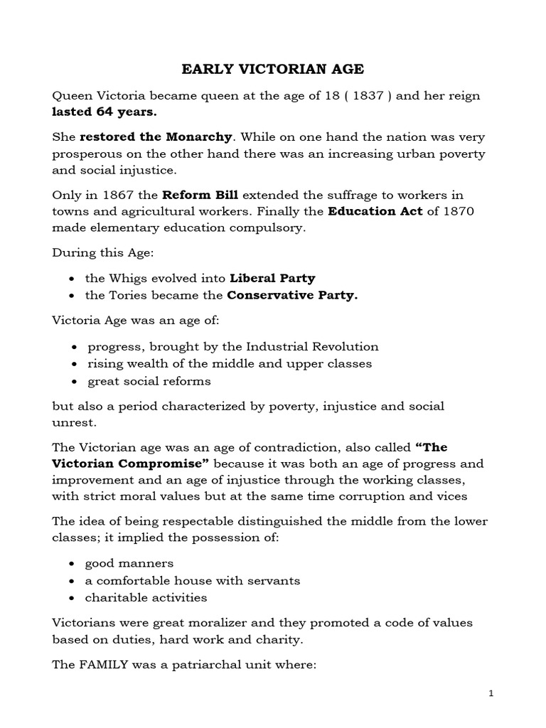 Early Victorian Age | PDF | History
