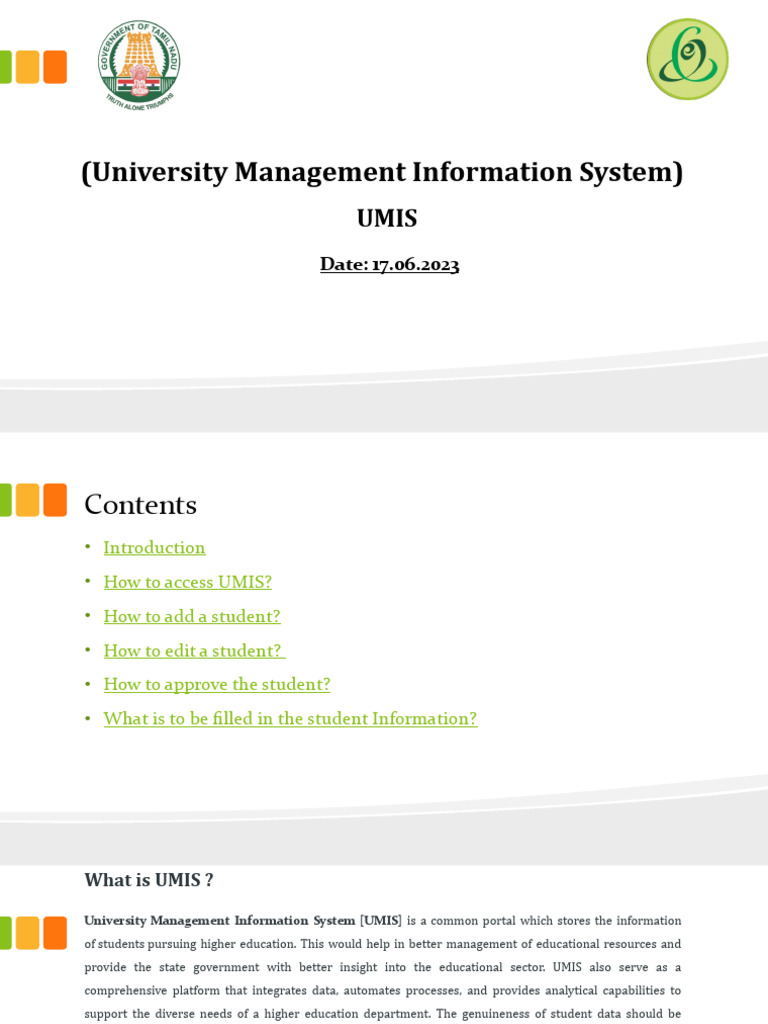 UMIS Manual - V3 - 23.06.2023 | PDF | Password | Login