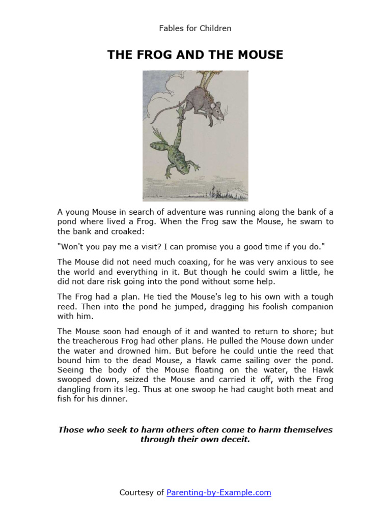 English the Frog and the Mouse | PDF