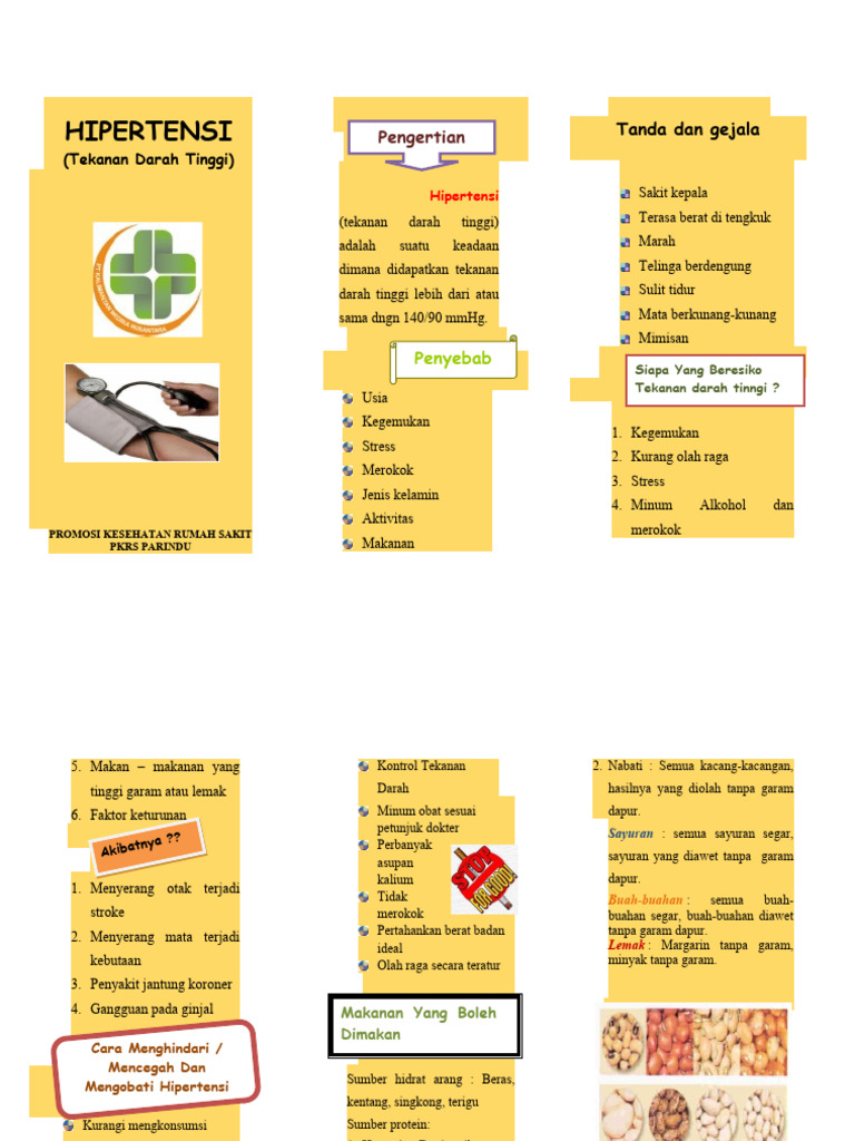 Leaflet Hipertensi Fix | PDF