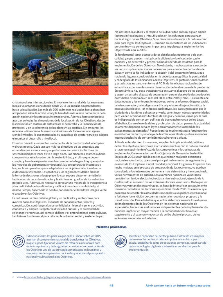 The Sustainable Development Goals Report 2023 - Spanish 51 | PDF