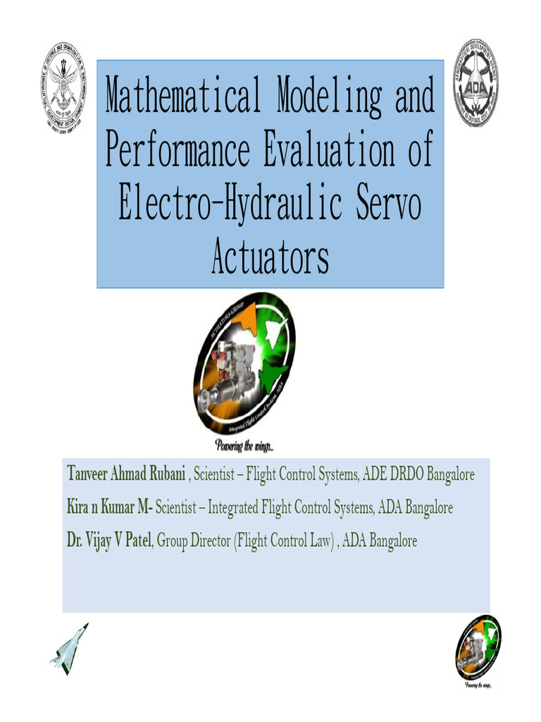 Mathematical Modeling Performance Evaluation Of Electro Hydraulic Servo