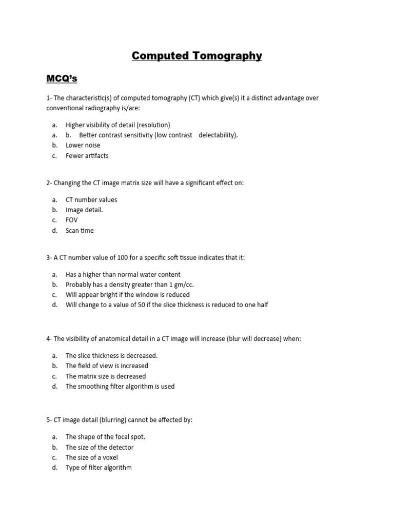 Computed Tomography | PDF