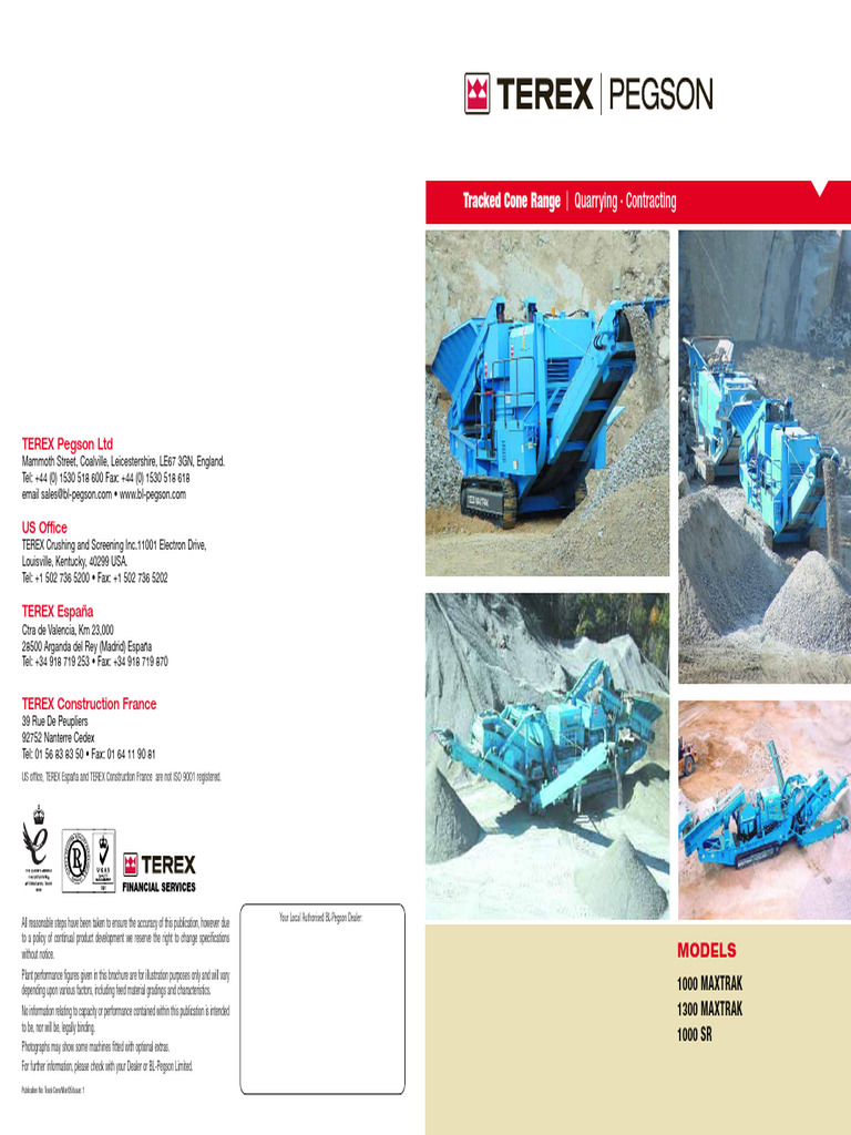 Catalogue 1000 Et 1300 Maxtrak | PDF | Manufactured Goods | Equipment