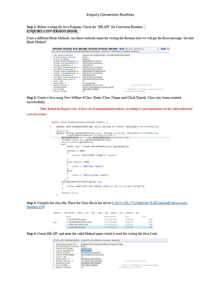 Enquiry Conversion Routines - L3 Java | PDF