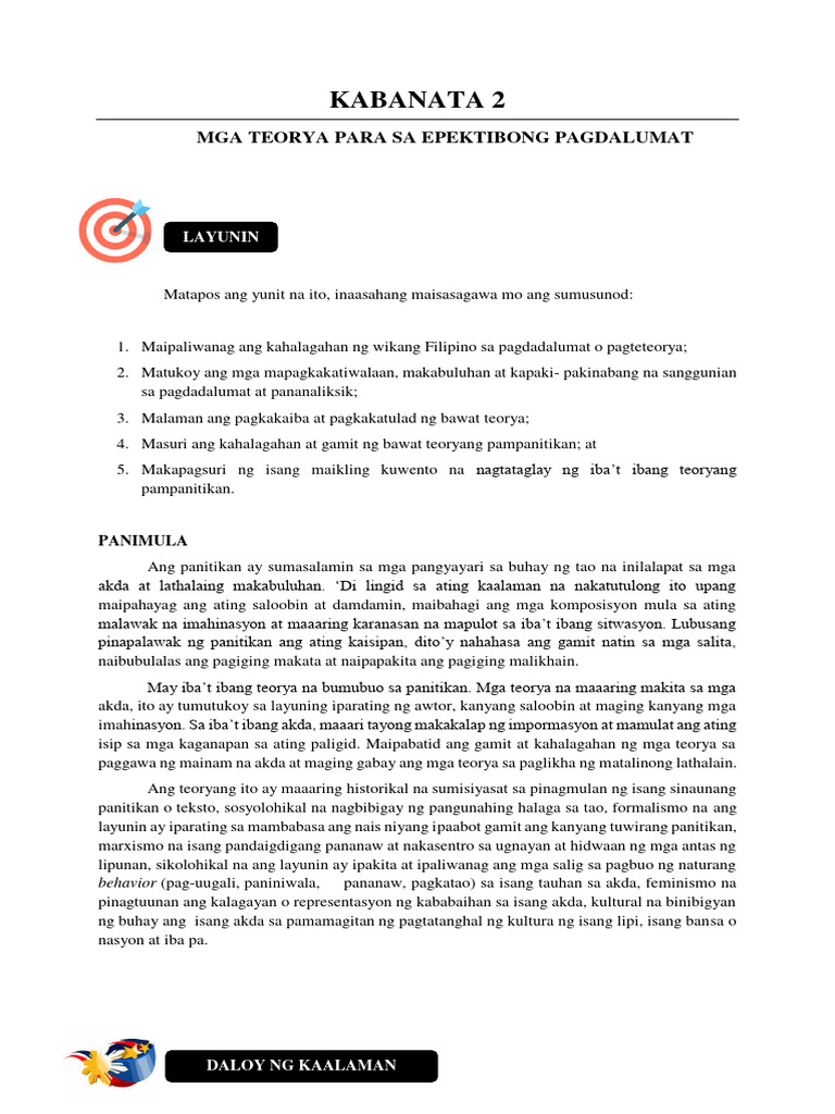 KABANATA 2 Modyul 1 | PDF