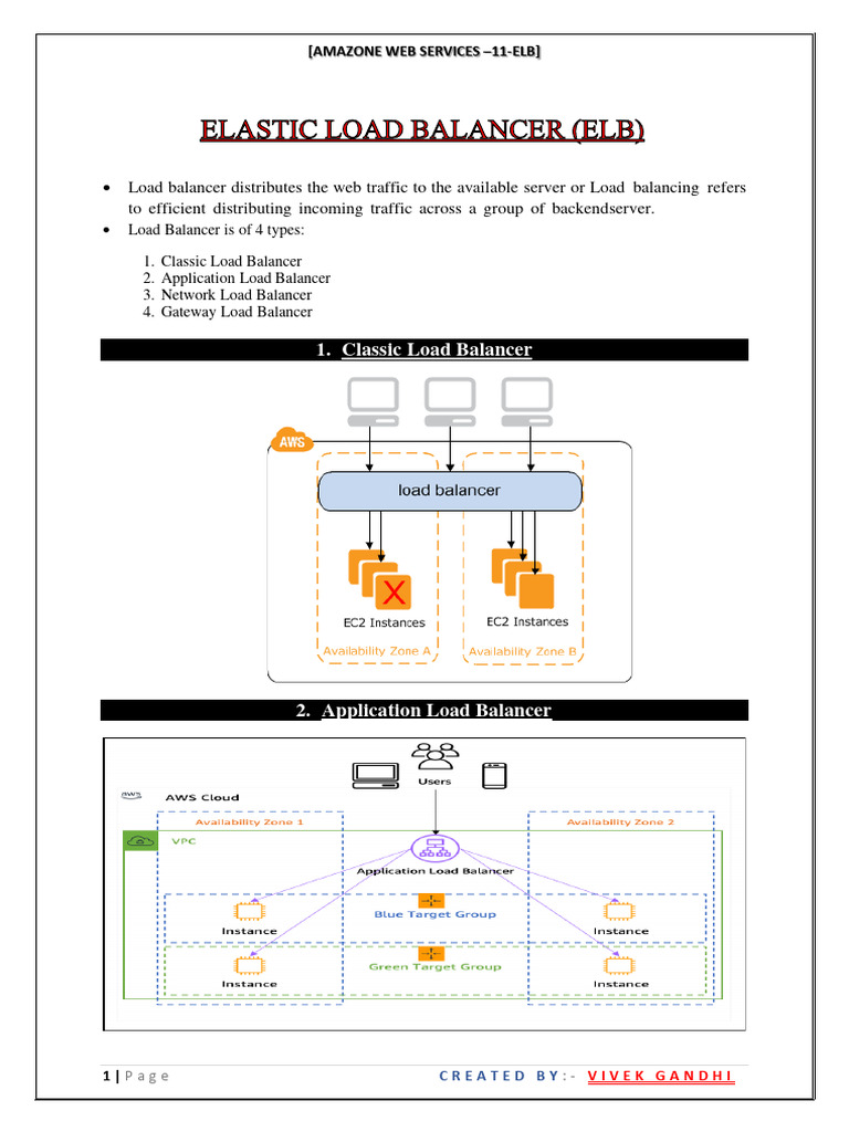 Elastic Load Balancer (Elb) | PDF