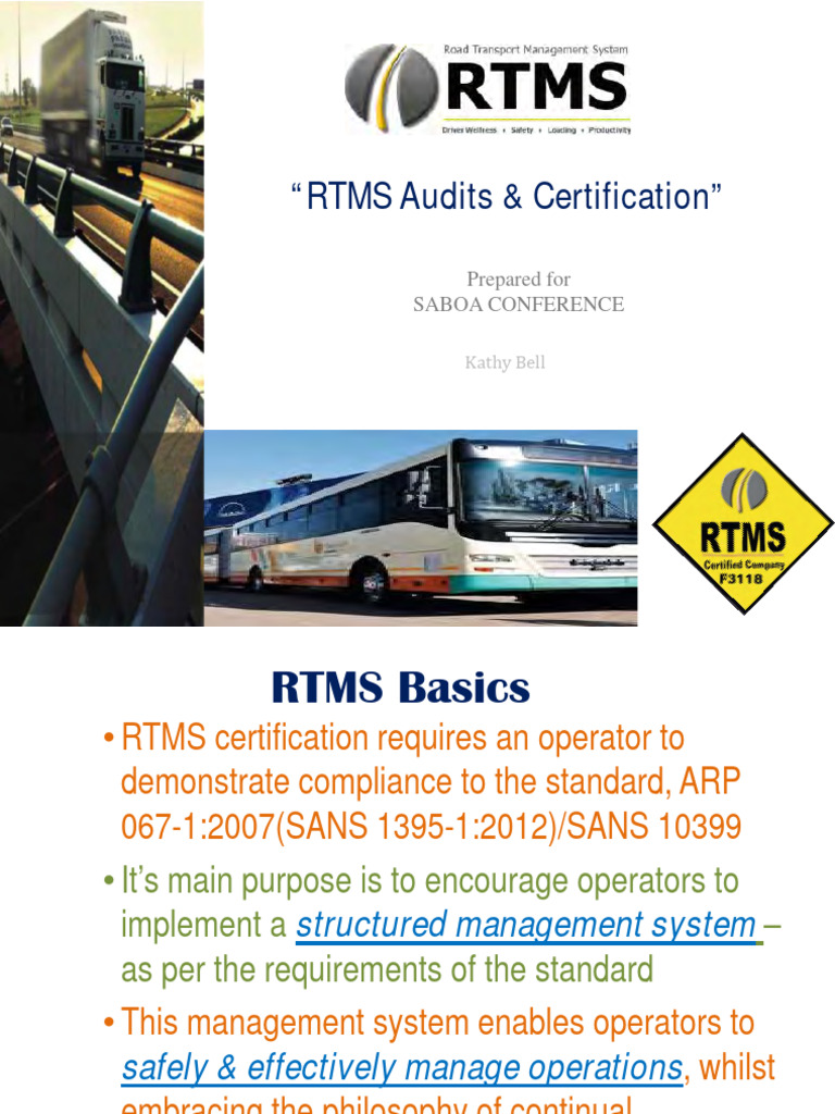 9 - RTMS Audit Guidelines and Implementation, Ms K Bell, Standard Bank ...