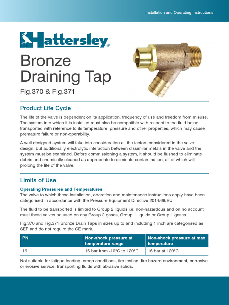 Hattersley+A5+IOM+Fig.370+&+Fig.371+Colour 0119 WEB | PDF | Valve | Tap ...