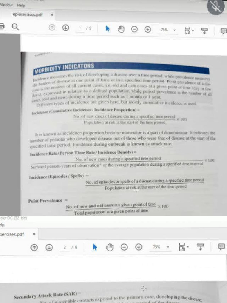 Epidemiology Exercise | PDF