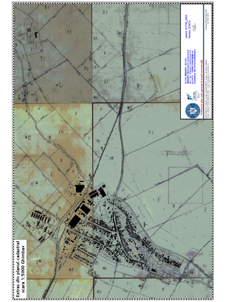 9.2 ANCPI - Plan de Incadrare Zona - Teren Ghimbav - 1-5000 - 2023 2 | PDF