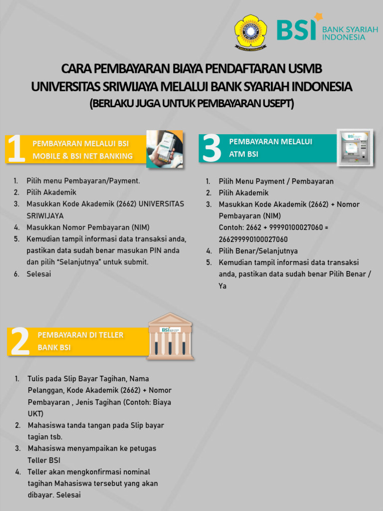 Tata Cara Pembayaran Via BSI | PDF