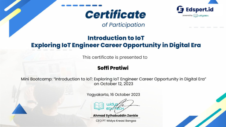 Sertifikat Soffi Pratiwi | PDF
