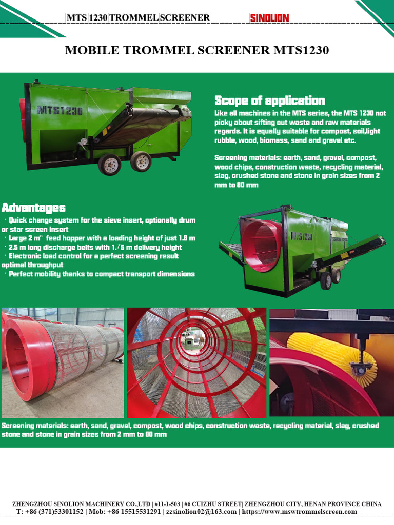 MTS1230 Mobile Trommel Screen | PDF