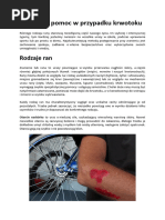 Rany, Krwawienia I Krwotoki | PDF