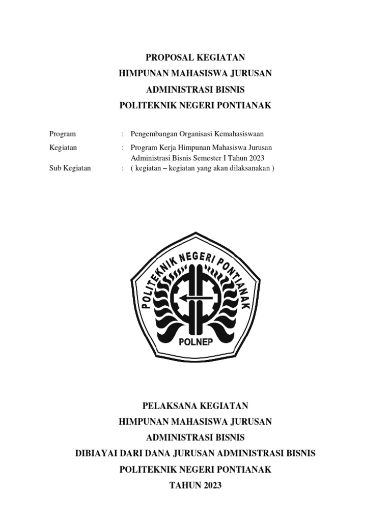 Contoh Tugas Proposal Kader 2023 | PDF