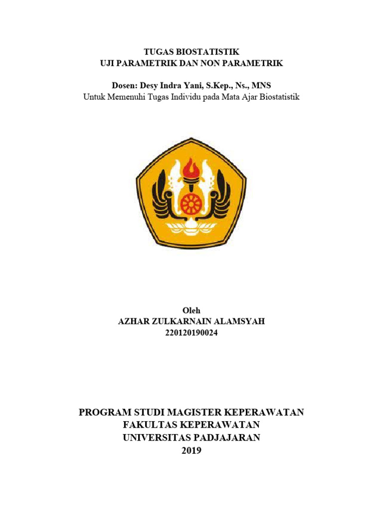 Biostatistik-Azhar Zulkarnain-Kmb - 220120190024 | PDF