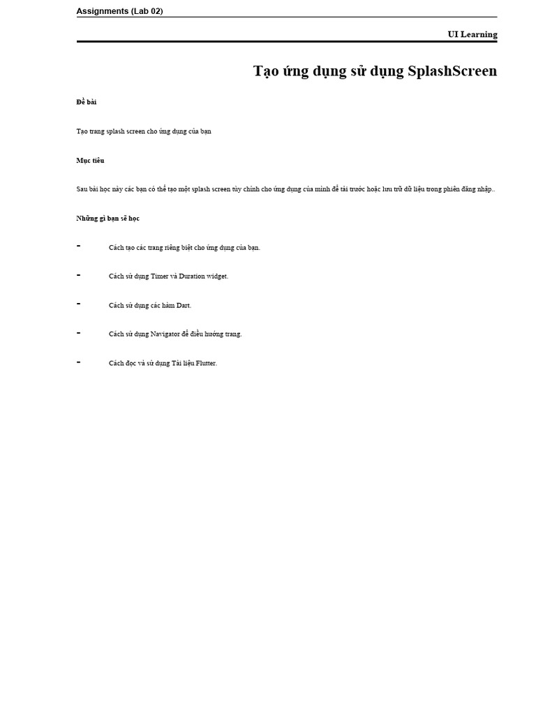 LAB 02 - S D NG SplashScreen | PDF