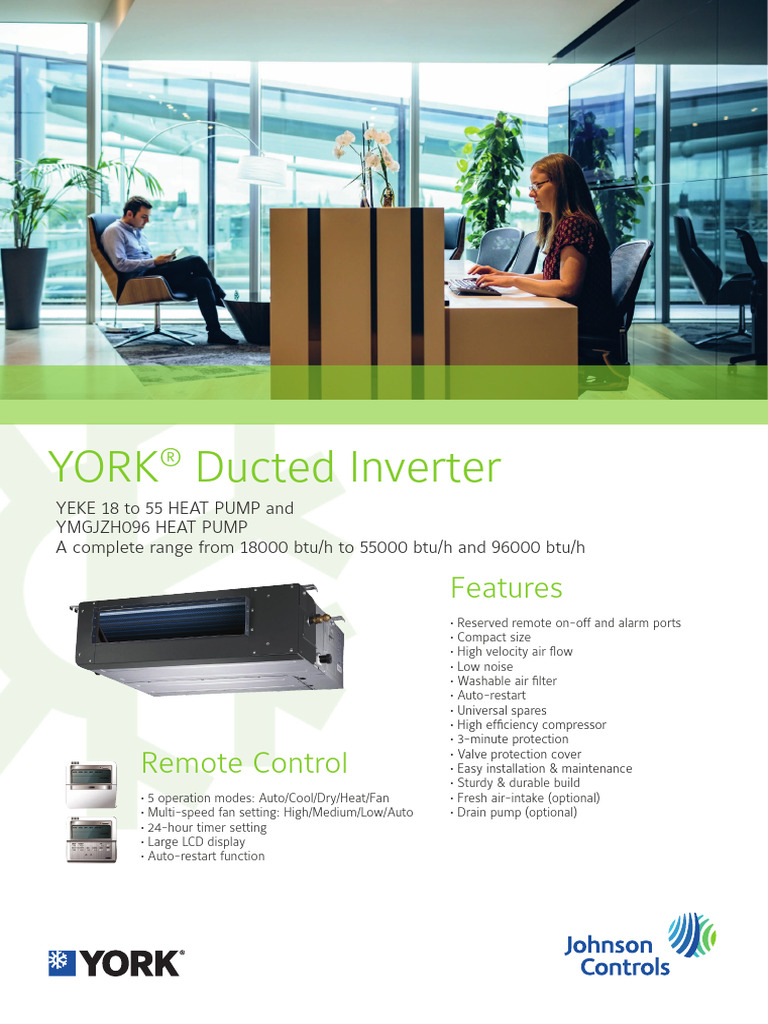 York Ducted Inverter | PDF | Engineering Thermodynamics | Physical Sciences