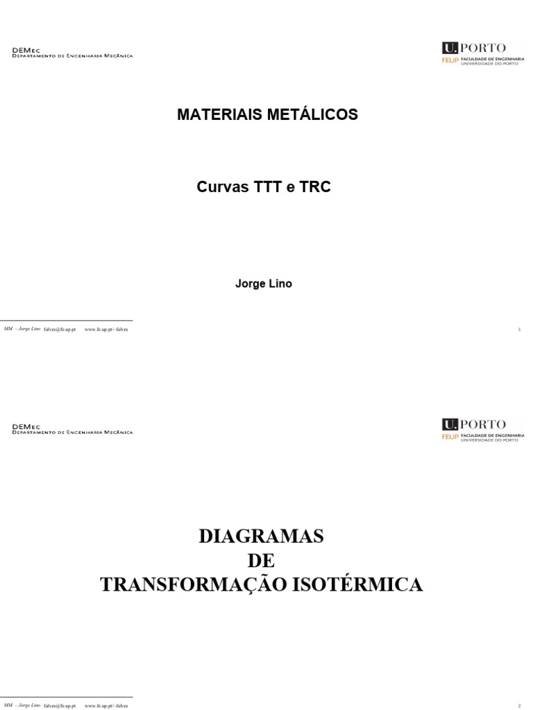 Aula 4 MM 2023 24 Diagramas de Transf Austenite | PDF | Tratamento ...