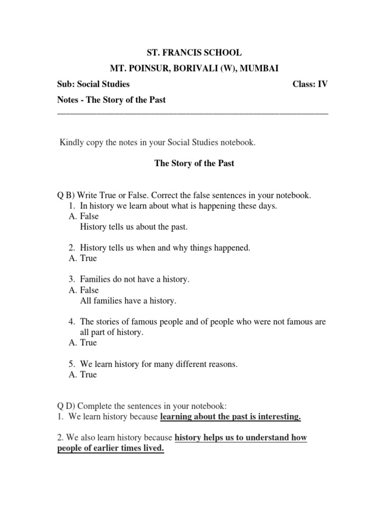04 Chapter 1 The Story of Past Very Imp For Life | PDF | Social Science ...