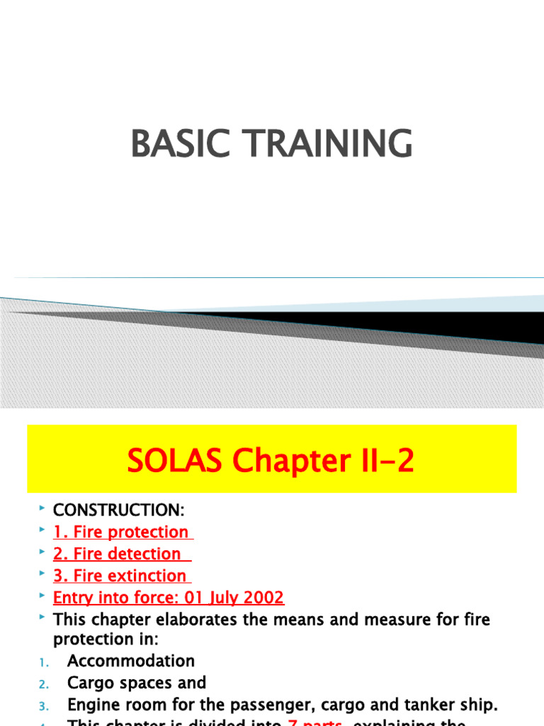 SOLAS Chapter II 2 | PDF