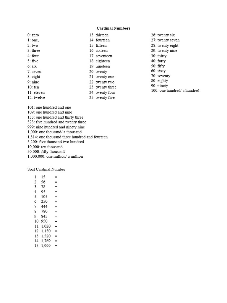 Cardinal Numbers | PDF