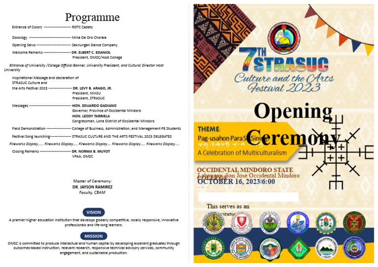 7TH Strasuc Opening Ceremony | PDF